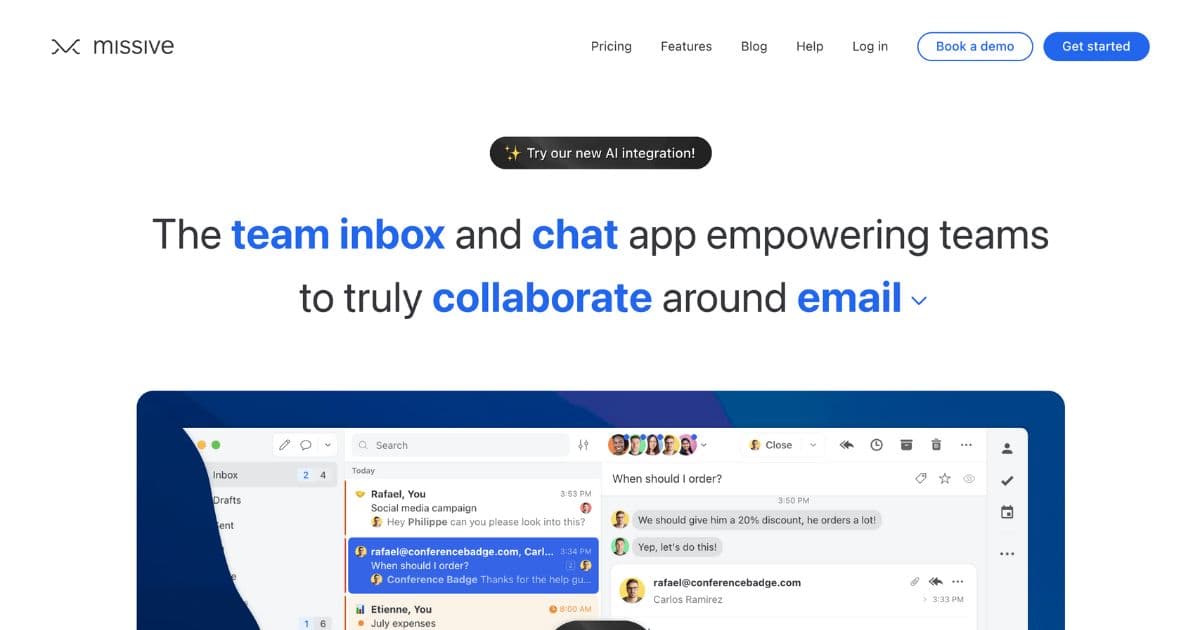 MissiveApp: Team inbox chat tool - Dynamic Business