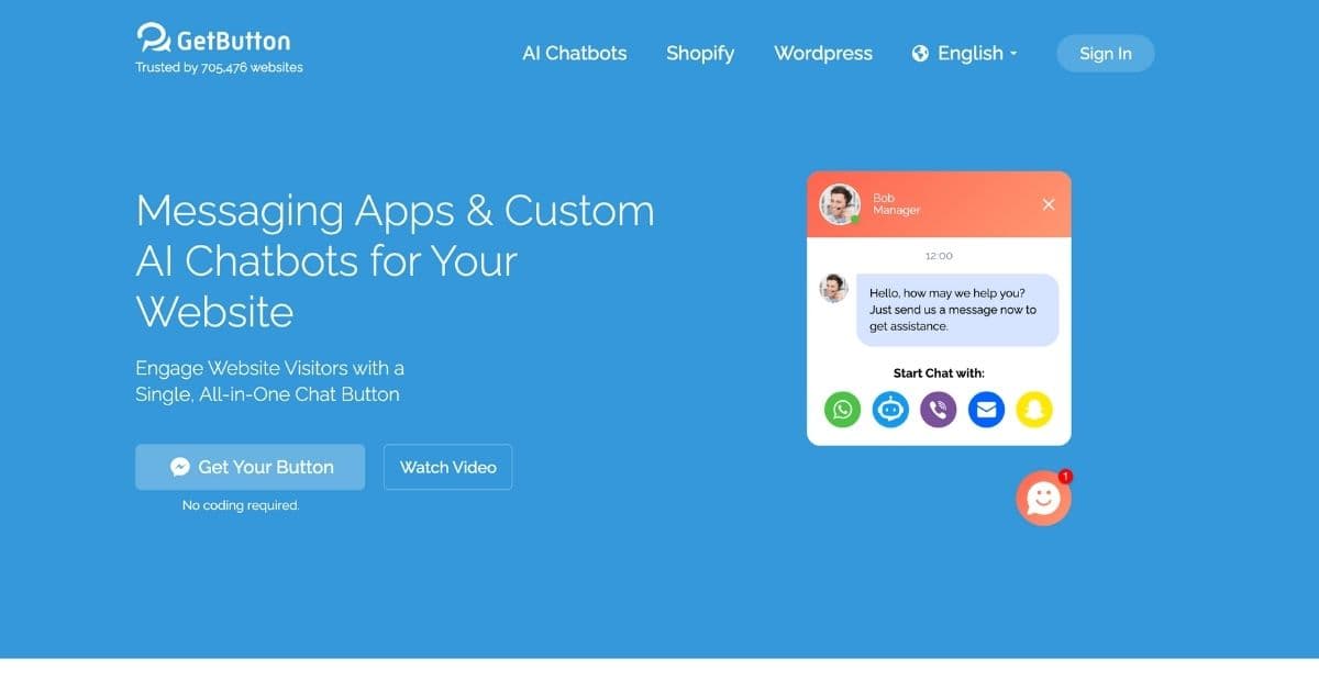 GetButton: AI chatbot & messaging tool - Dynamic Business