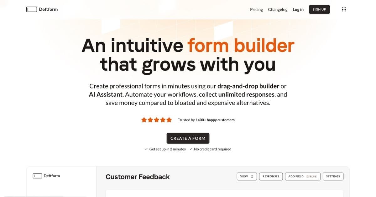 Deftform: Simplified Custom Form Builder - Dynamic Business