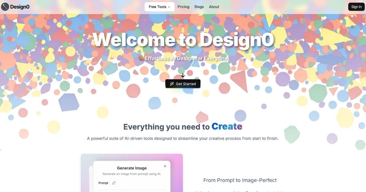 Design0: AI-Powered Image Generation Tool - Dynamic Business