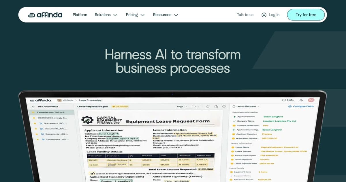 AffindaAI: AI Supercharges Document Data Extraction - Dynamic Business
